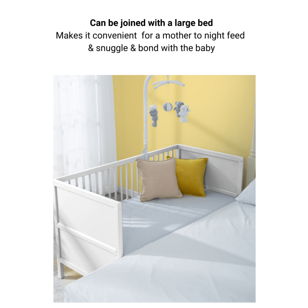 FreeBirds Victorian Cot & Baby Bed 3 in 1 – with Drawer storage – FreeBirds