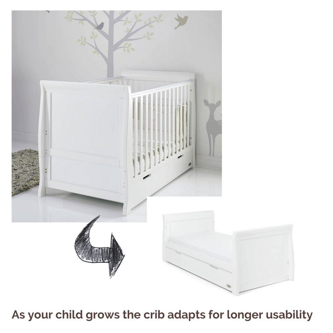 FreeBirds Victorian Cot & Baby Bed 3 in 1 – with Drawer storage – FreeBirds